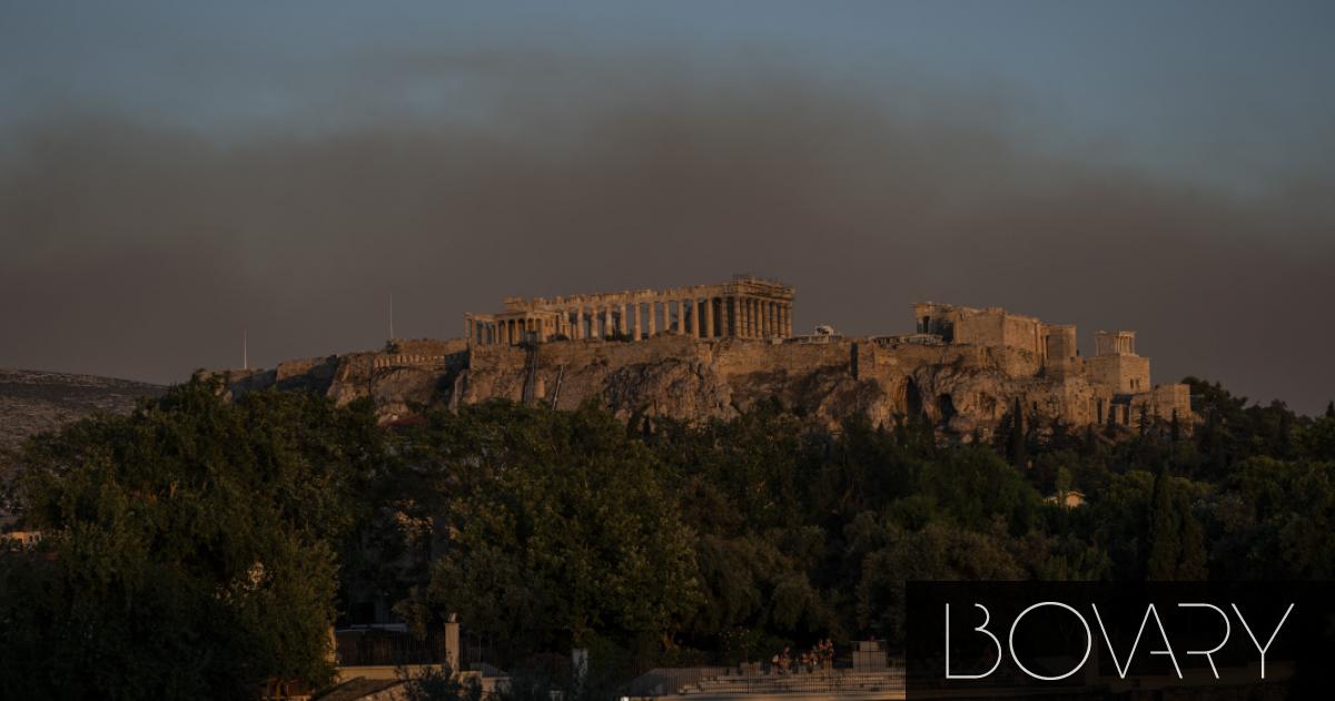 Η σοκαριστική εικόνα της Ακρόπολης και του Λυκαβηττού με φόντο τη φωτιά ...