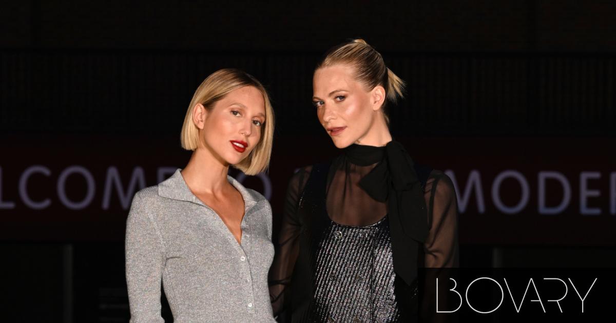 Η Πόπι Ντελεβίν και η Μαρία Ολυμπία Γλίξμπουργκ στην επίδειξη μόδας ...