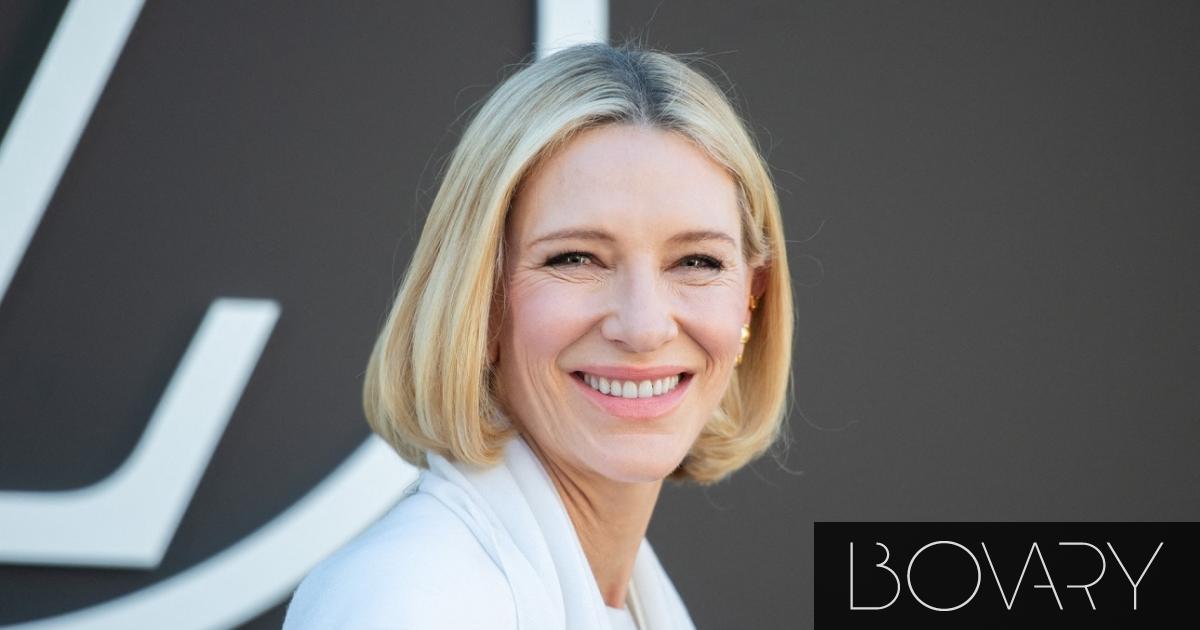 Αντί του μαύρου: Η εμφάνιση της Κέιτ Μπλάνσετ με σατέν κοστούμι στο χρώμα της χρονιάς | BOVARY