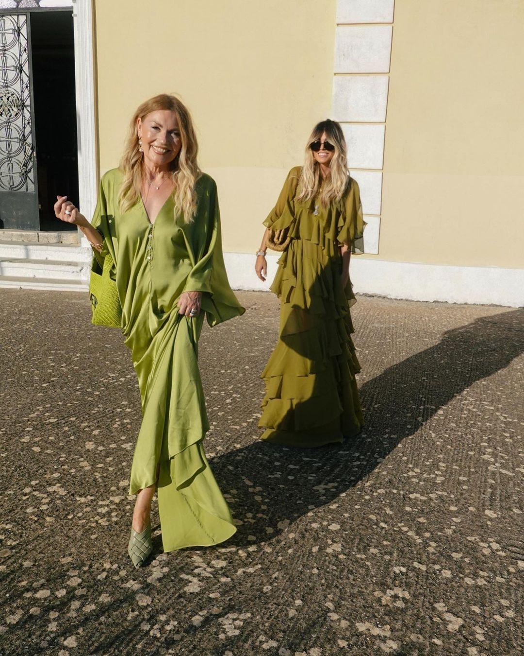 Βάσια Κωσταρά: Έγινε νονά και έβαλε ένα ονειρεμένο olive green φόρεμα ...