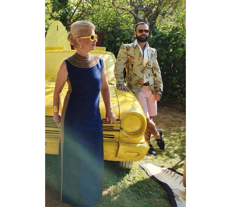 H δημοσιογράφος Μαρία Λεμονιά με vintage φόρεμα που είχε φορέσει και η ...