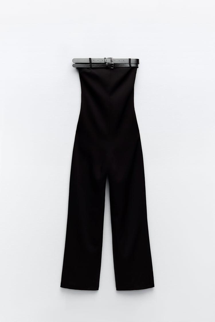 Η Σταματίνα Τσιμτσιλή με στράπλες ολόσωμη φόρμα από τα Zara -Η λεπτομέρεια με τις ζώνες στο πάνω ...